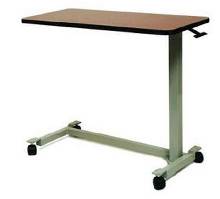 Automatic Overbed Table w/ Adjustable Height 27.75" - 40" Wild Cherry ...