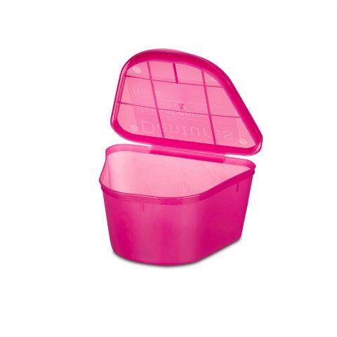 Denture Cup w/Hinged Lid, Pink, 2"x4"x3" – A9 Med